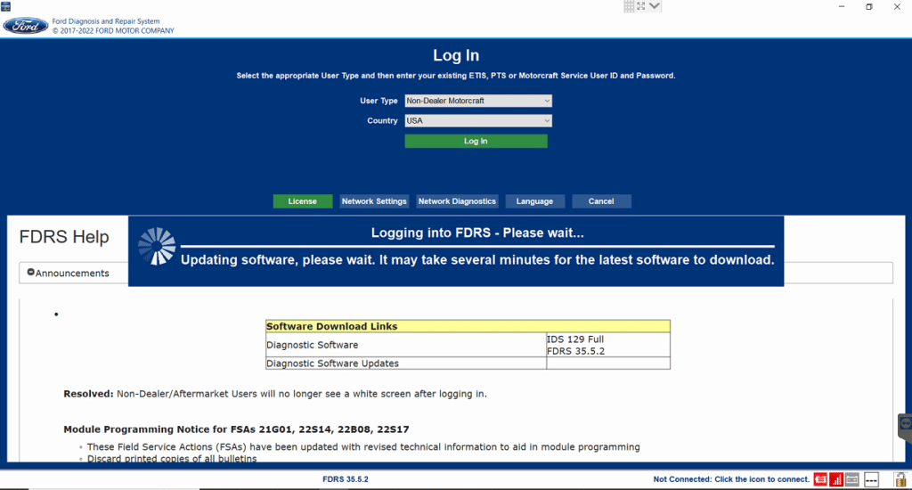 Ford FDRS Software License - 12 Months Subscription