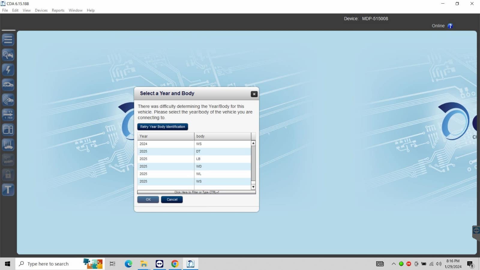 Chrysler Diagnostic Application CDA 6.15 with wiTECH 17.4