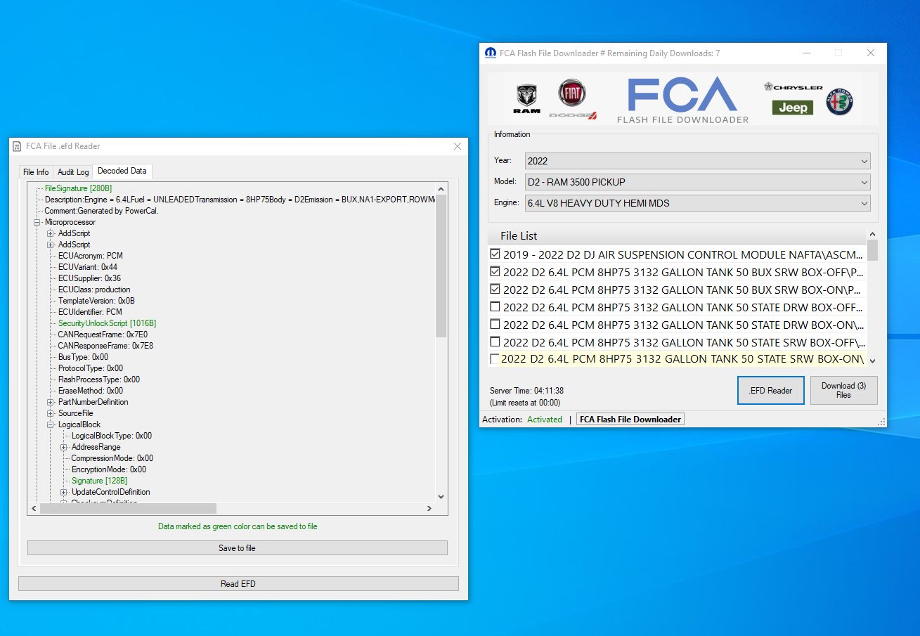 FCA Online Flash Downloader - 1 Year subscription - TechRoute66